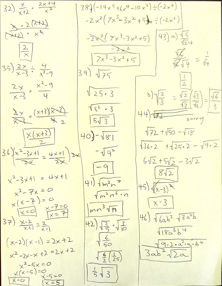 Algebra 1 - 2nd Semester Final Exam Practice Solutions Algebra 1 - 2nd Semester Final Exam Practice Solutions